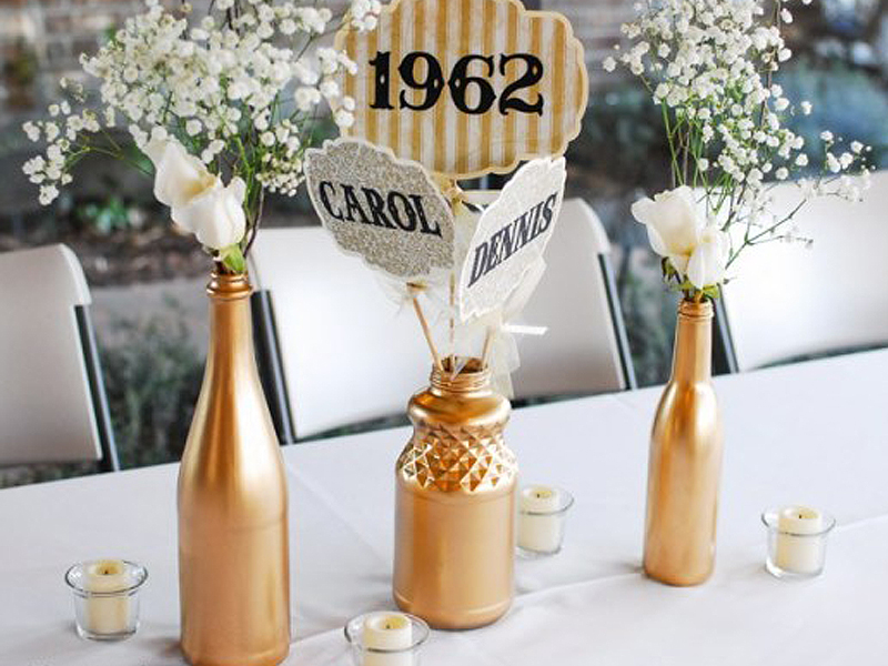 Decoration Golden Wedding Anniversary 50th Golden Wedding Anniversary